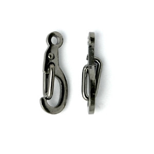 Self Closing Clasp Gun Metal , 10x5mm - Metal Designz