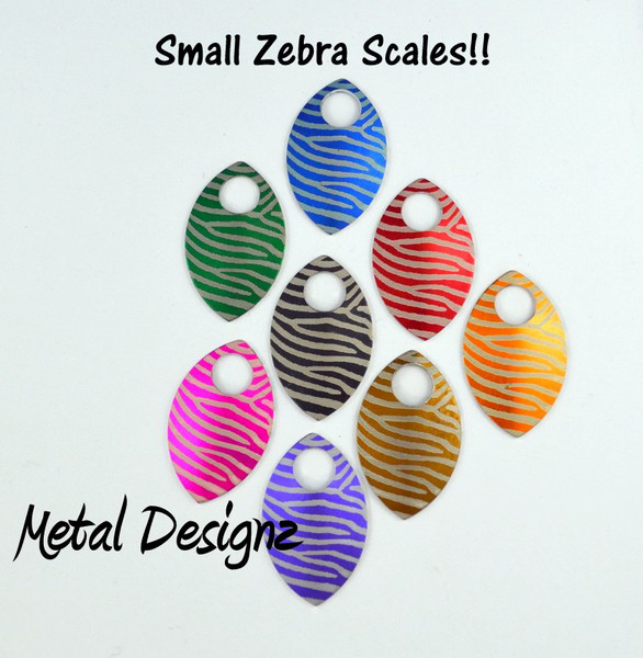 Zebra Engraved Anodized Aluminum Small Scales - Sold individually ...