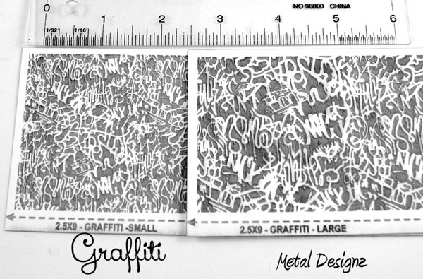 Laser Cut Texture Paper -Graffiti - Metal Designz