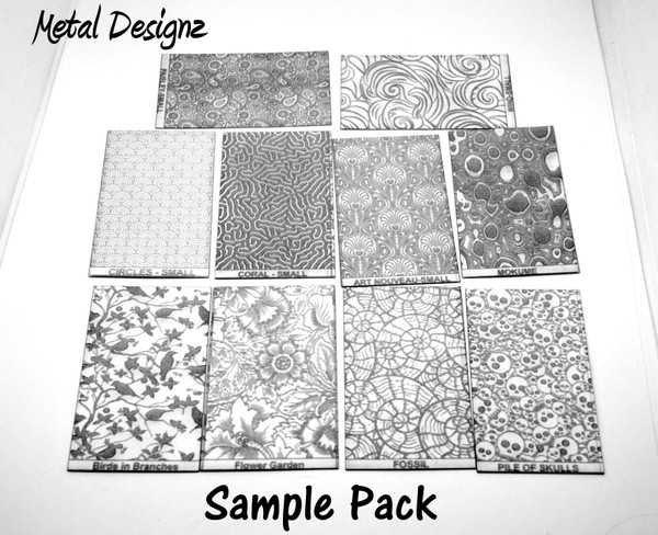 Laser Cut Texture Paper - Sample Pack - Metal Designz