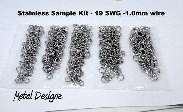 Stainless Steel Sample Kit - 19 SWG (1.0mm) - Metal Designz