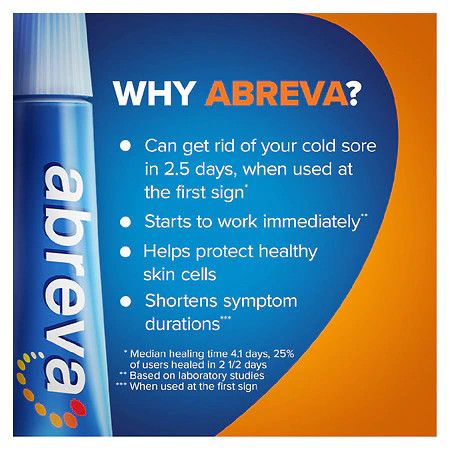 Abreva Cold Sore Treatment Cream Pump or Tube - 0.07oz | Oral Care