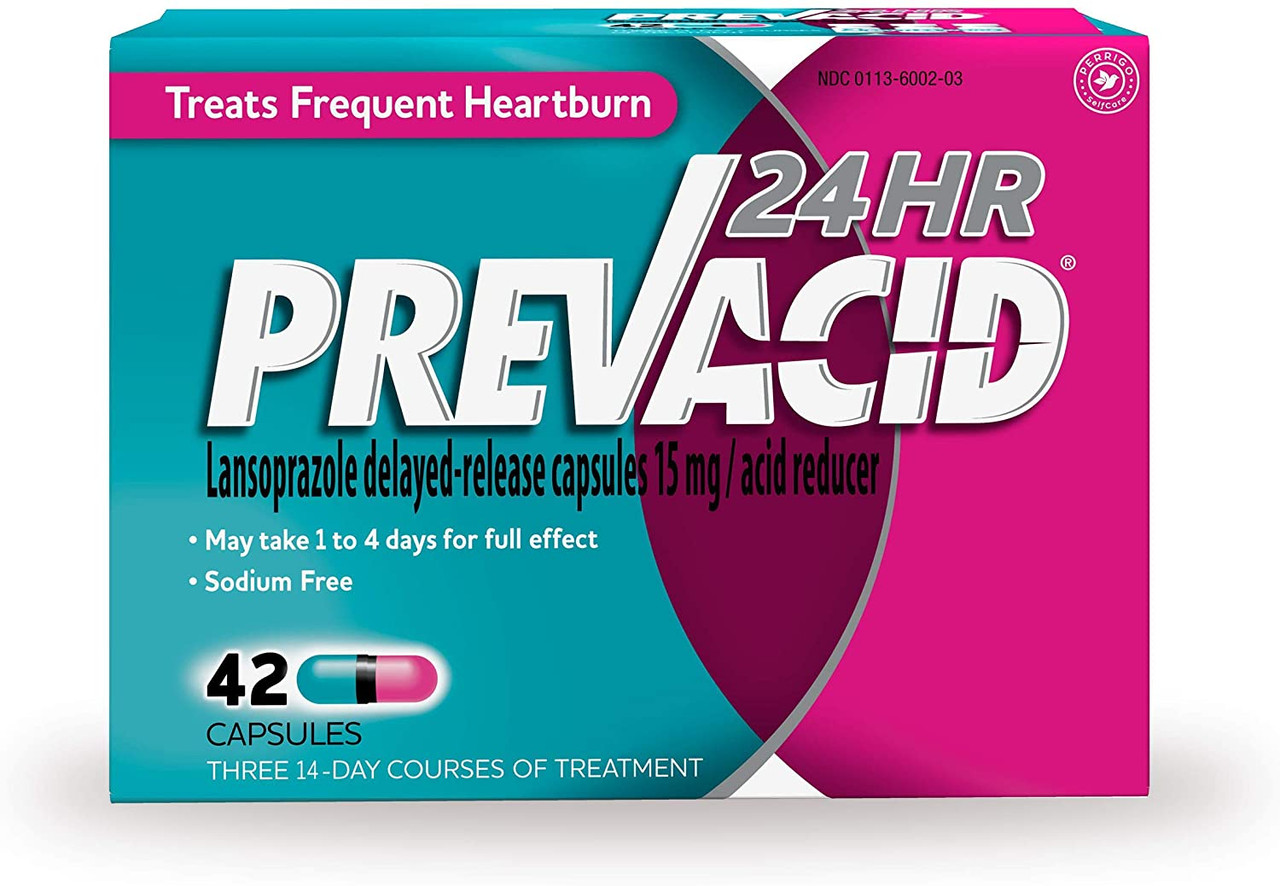 Prevacid 24HR Acid Reducer, Delayed-Release Capsules, Health, Heartburn ...
