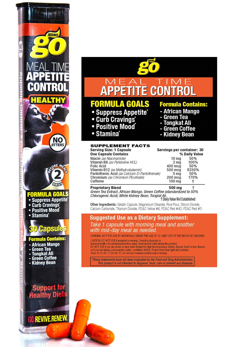 Nano Go Meal Time Appetite Control Supplement - 30 Capsules