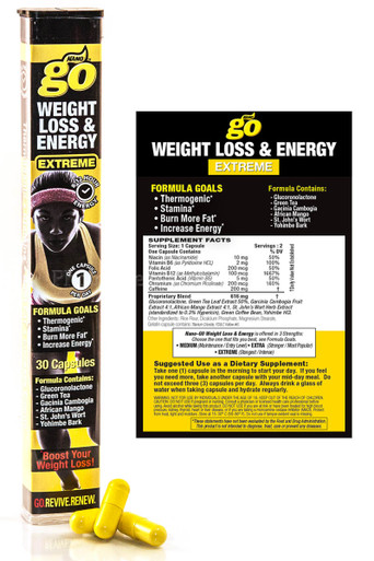 Nano Go Extreme Strength Weight Loss & Energy Supplement - 30 Capsules