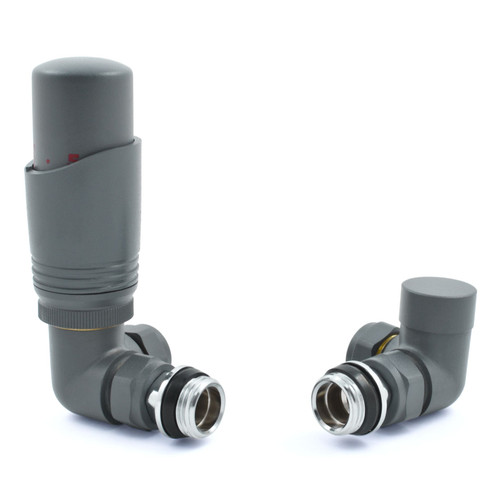 Duran Modern TRV Corner Gunboat Grey Thermostatic Radiator Valves