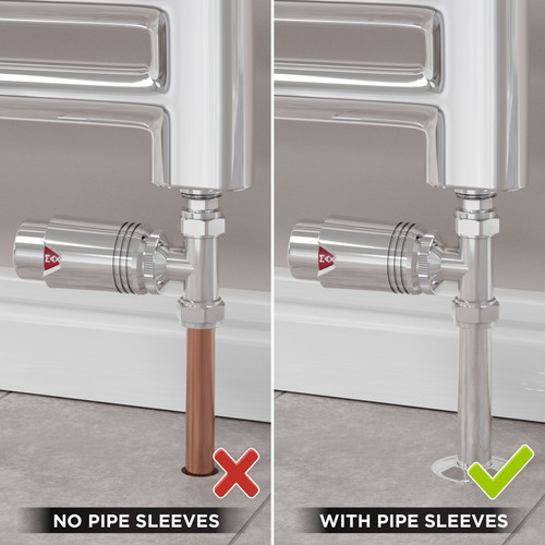 Exeter Modern TRV Straight Chrome & Anthracite Thermostatic Radiator ...