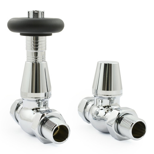 Jarrow Traditional TRV Straight Chrome Thermostatic Radiator Valves