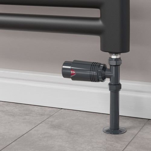 Exeter Modern TRV Straight All-Anthracite Thermostatic Radiator Valve ...