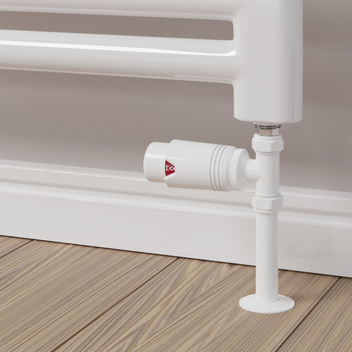 Exeter Modern TRV Straight All-White Thermostatic Radiator Valve With ...