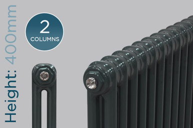 Classic Anthracite 2 Column Radiator H400 X W812