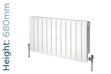 Apollo Modena Aluminium Designer White Double Horizontal Radiator ...