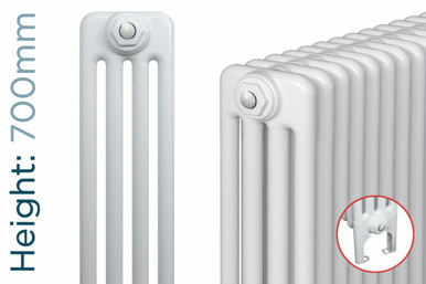 MHS Multisec 4 Column Horizontal Radiator With Welded-On Feet H700mm x ...