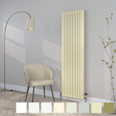 Classic Cream 3 Column Vertical Radiator H1800mm x W300mm