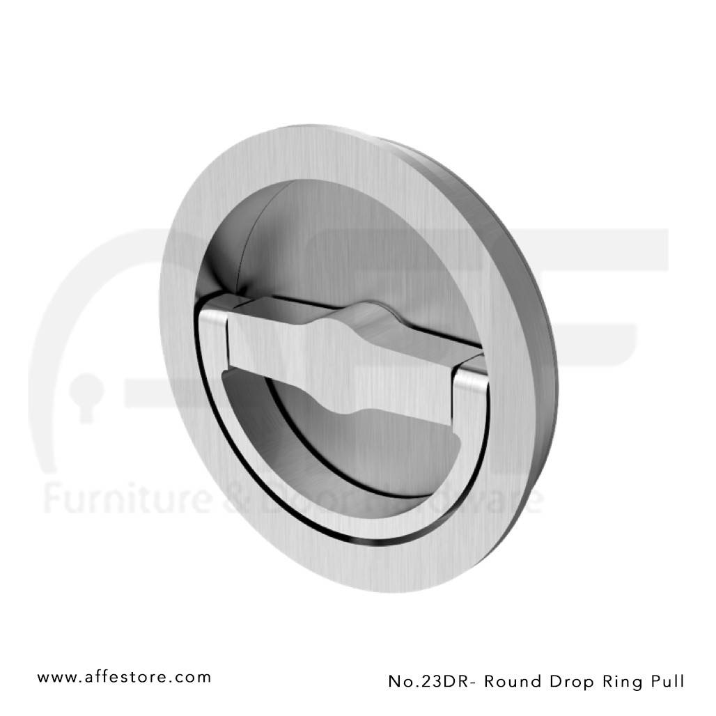 Accurate No. 23DR Round Drop Ring Pull with Concealed Fasteners