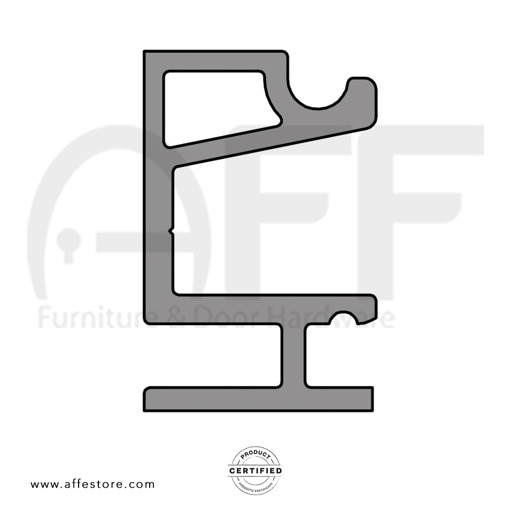Mounting Rail / Wall Mounted Track No.8000.01710 - Raw / Mill Finish