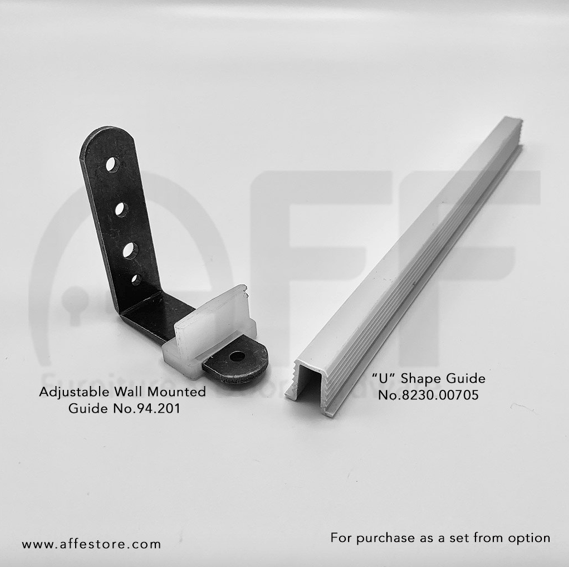 Adjustable Wall Mounted Bottom Guide No. 94.201 + U Shape Guide 8230.00705