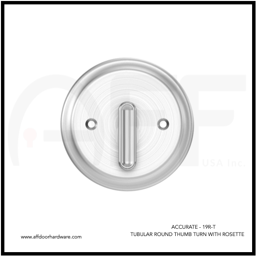 Accurate No. 19R-T Tubular Round Thumb Turn with Rosette