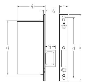 Accurate No. 2002CPDP-SD Spring Loaded Edge Pull Narrow Stile (2-7/8 ...
