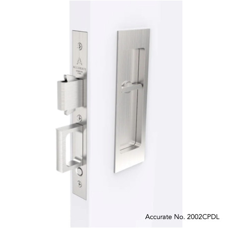 Accurate No. 2002CPDL Pocket Door Lock And Integrated Edge Pull