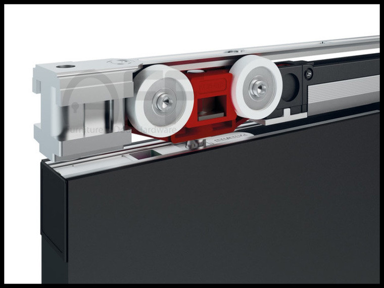 Magic 2 - Wall Mounted, Concealed sliding system for wood door