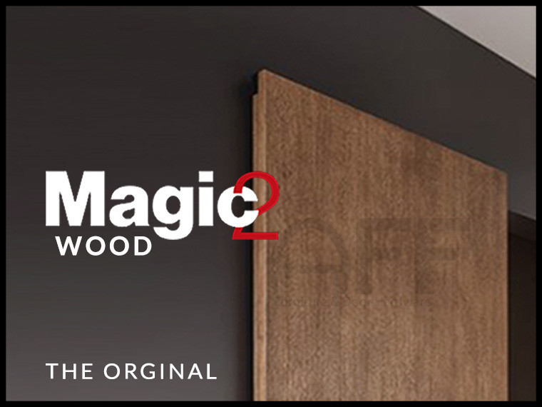 Magic 2 / 1100 - Concealed sliding system for wood door - AFF-USA Inc.