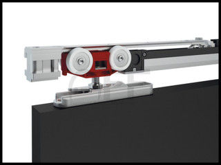 Magic 2 - Wall Mounted, Concealed sliding system for wood door