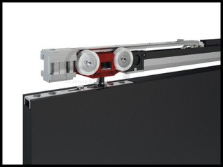 Magic 2 - Wall Mounted, Concealed sliding system for wood door