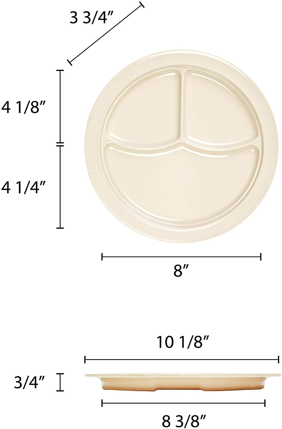 Thunder Group 29110WT Classic White 10.25" x 4" Rectangular Melamine Plate