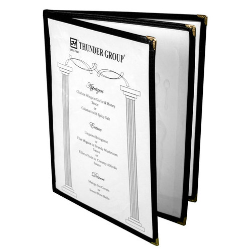 Thunder Group PLMENU-L3 3-Page Book Fold Menu Cover | 8-1/2" x 11 ...