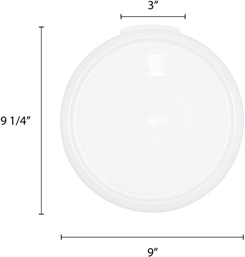 White Round Polycarbonate Food Storage Container Lid ...