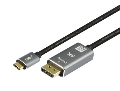 2M USB Type-C Male to Displayport 1.4 8K@60Hz Cable - www.cablestogo.com.au