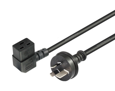 2M Aust 15A 3Pin Plug to Right Angle IEC C19 Power Cable - www ...