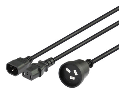 60CM IEC C14 and IEC C13 To Main Socket Power Cable - www.cablestogo.com.au