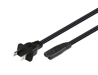 2M USA 2Pin Wall Plug to IEC C7 Power Cable - www.cablestogo.com.au