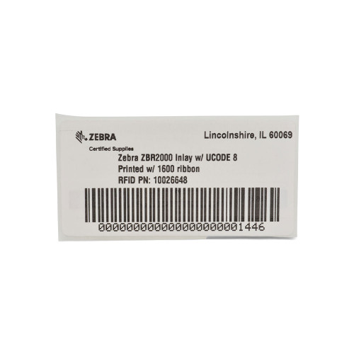 10026648 - Zebra 4" x 2" Z-Perform 1500T RFID Label (Case)