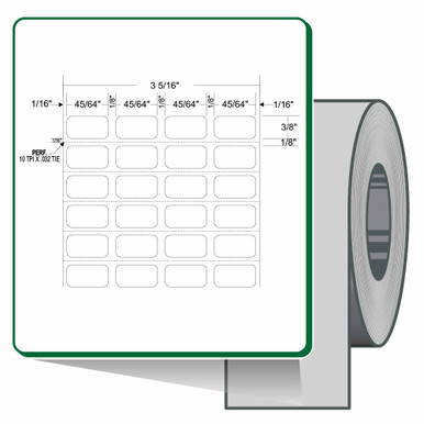 10023007 - Zebra 0.7" x 0.375" Z-Ultimate 2000T Label (Case)