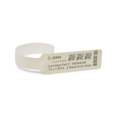 10035439K - Zebra 0.75" x 7.6875" Z-Band Soft Infant Wristband (Case ...