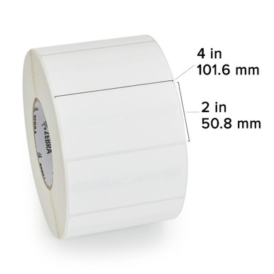 10039017-R - Zebra 4" x 2" Z-Perform 1500T RFID Label (Roll)