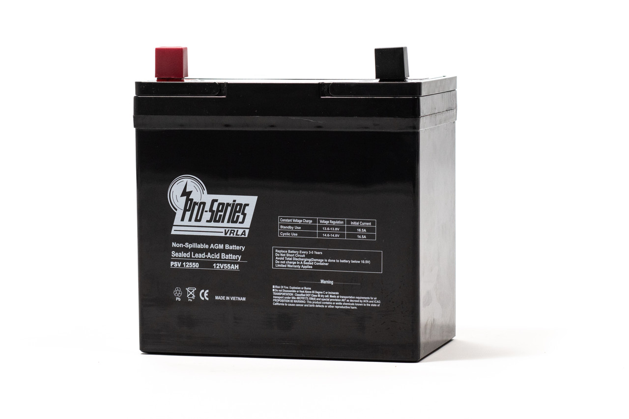 12 Volt 55 Ah Sealed Lead Acid, AGM Battery