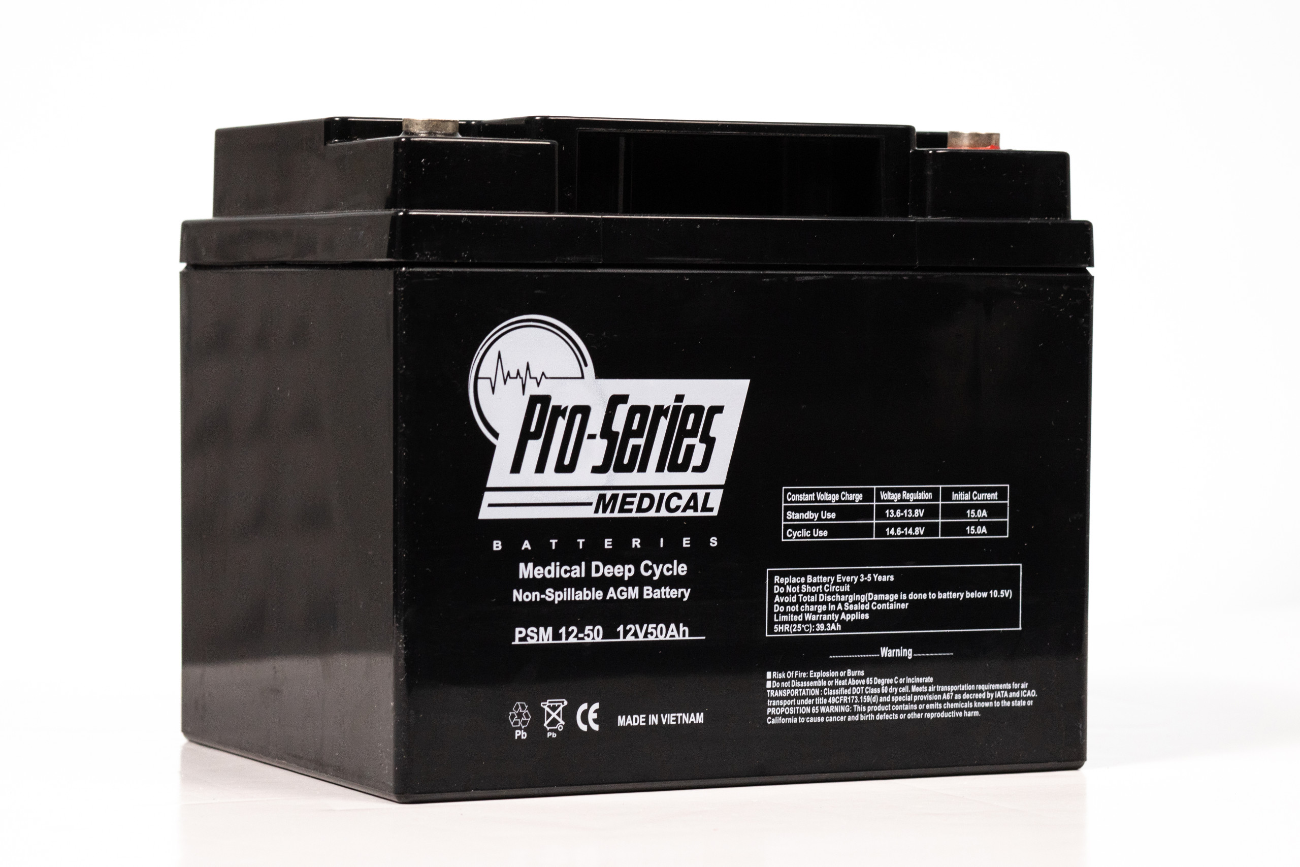 12 Volt 50 Ah Sealed Lead Acid, AGM Battery
