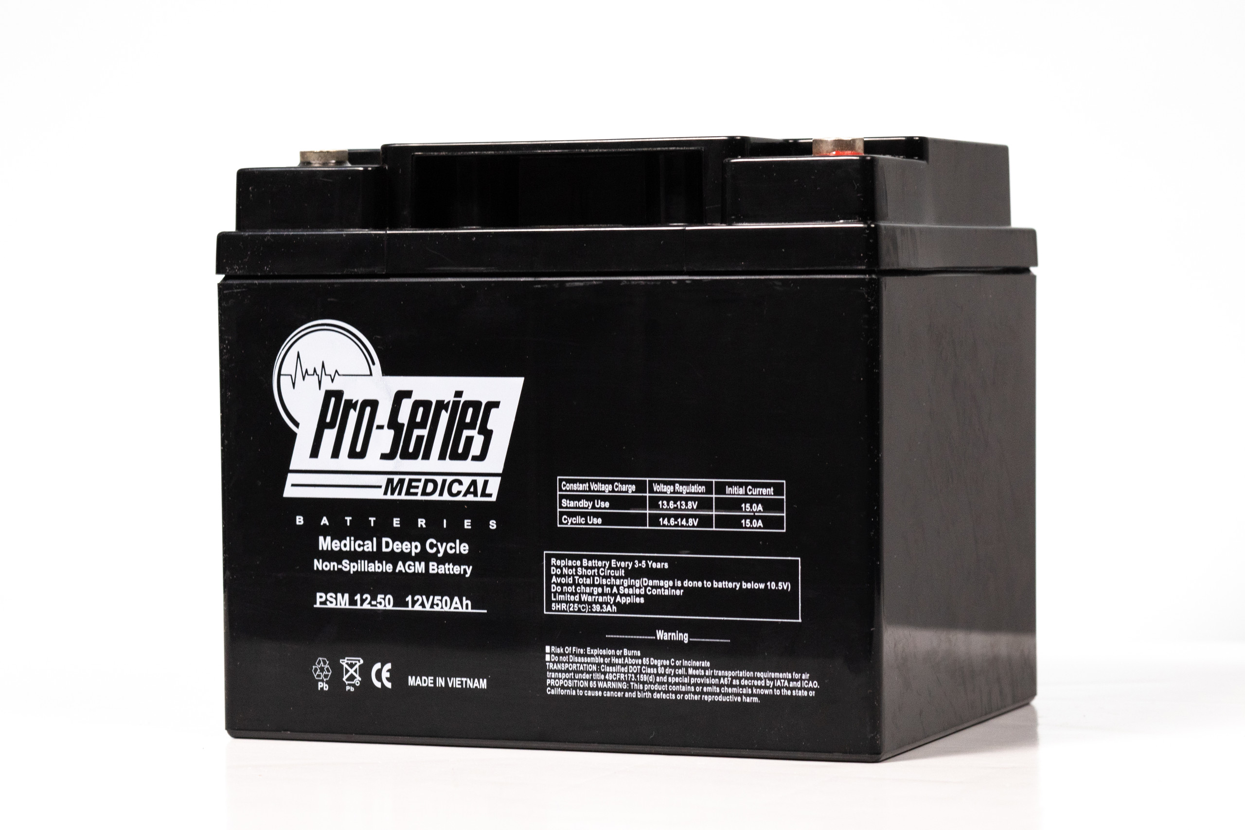 12 Volt 50 Ah Sealed Lead Acid, AGM Battery
