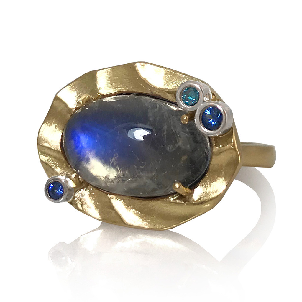 Blue Moon Ring | Handmade Fine Jewelry by K.MITA