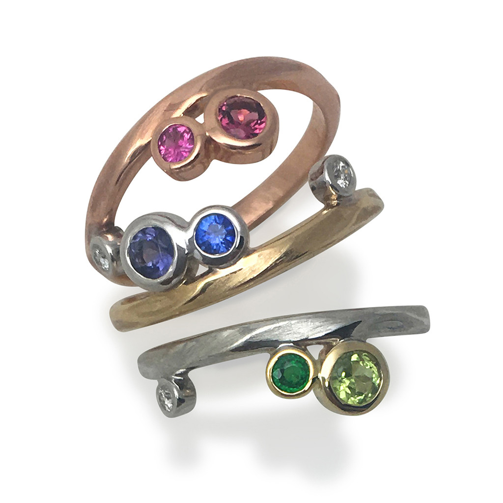 Stackable Bubble Rings by K.MITA | Handmade Fine Jewelry