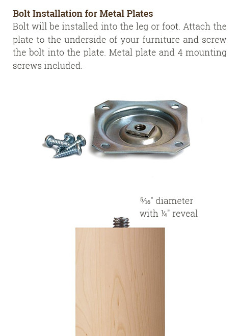 Angle Metal Attachment Plate For Furniture Feet/Legs - TableLegs.com