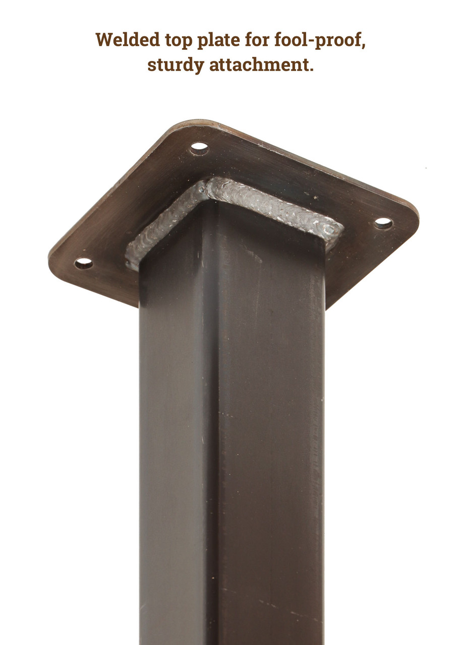 Foursteel Square Metal Kitchen Table Leg 35" | TableLegs.com™
