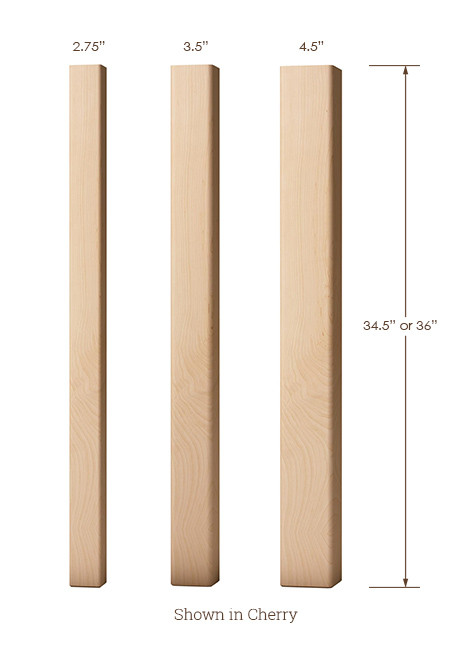 Parsons Square Kitchen Table Leg | 34.5" - 36" | Shop TableLegs.com™
