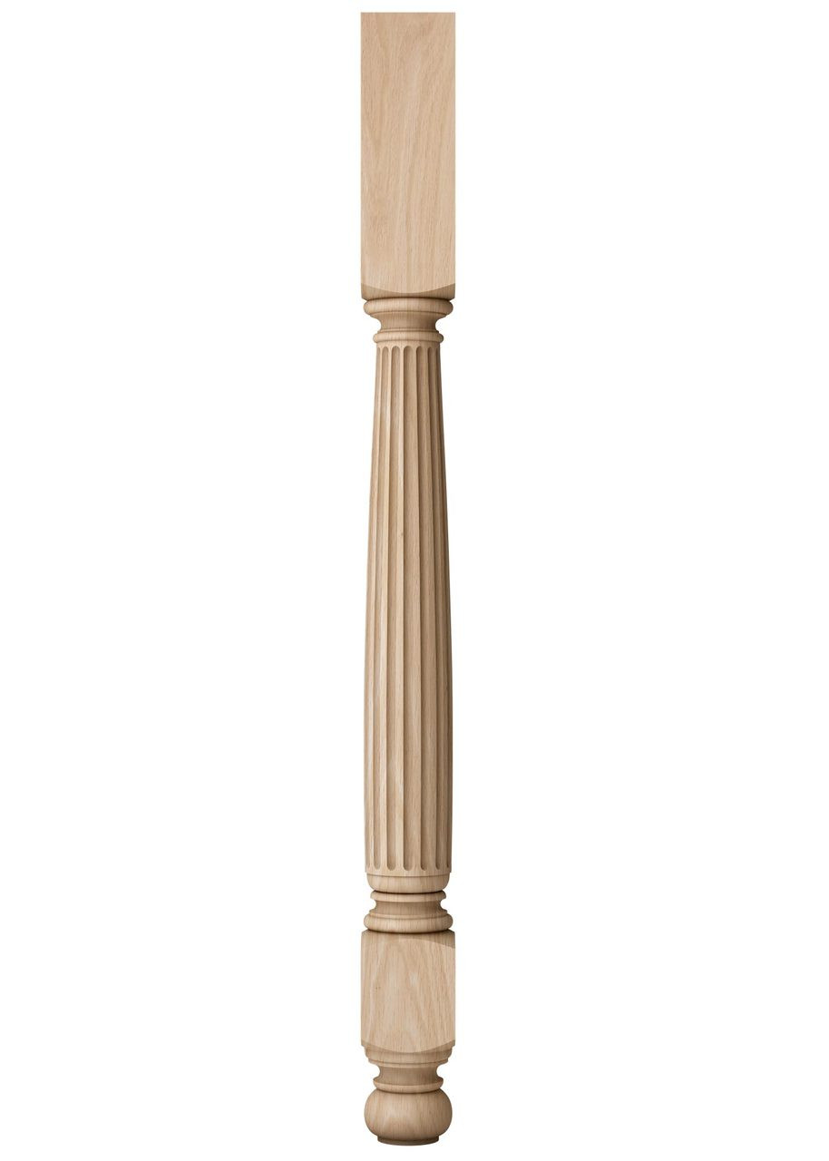 Fluted Farmhouse Kitchen Leg 42" - TableLegs.com