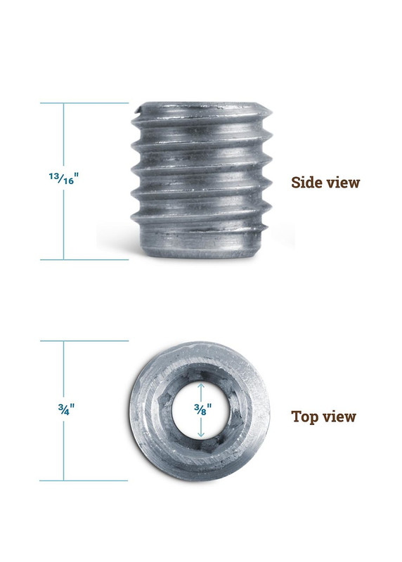 Threaded Inserts (pkg of 10) - TableLegs.com