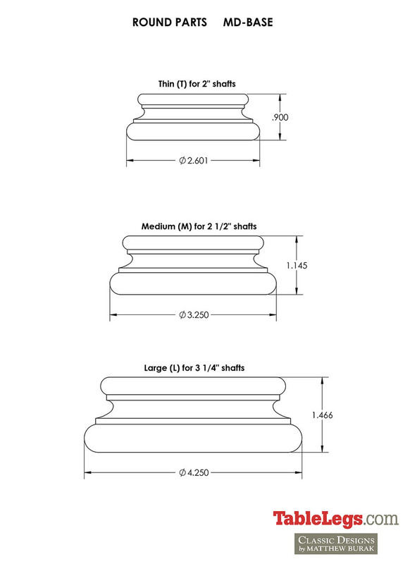 Bases for Modular Columns - TableLegs.com